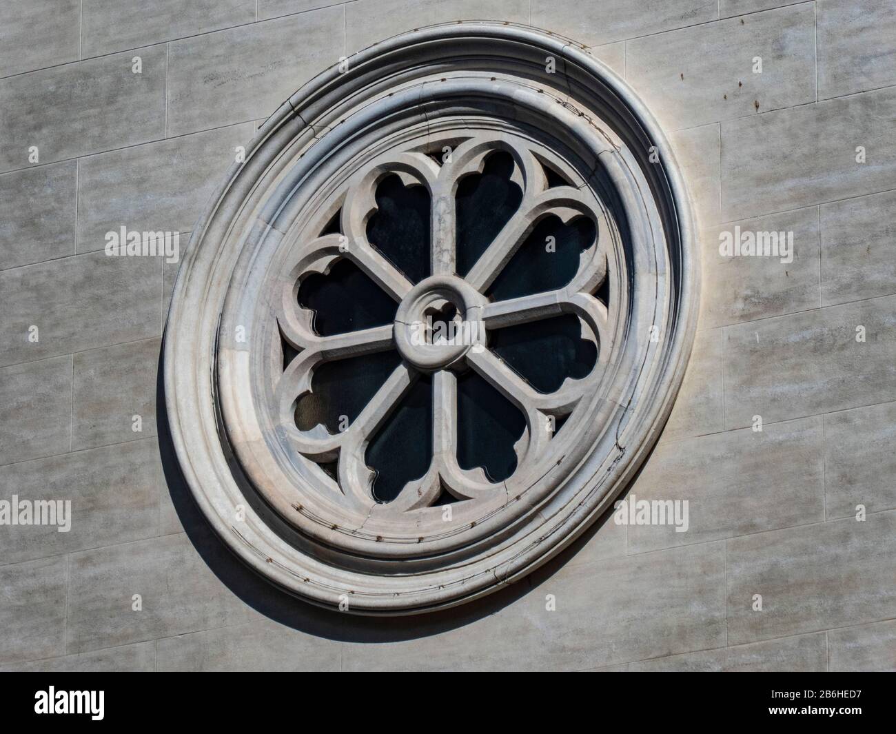 medieval rose window in a church in Piazza navona, Rome, Italy Stock ...