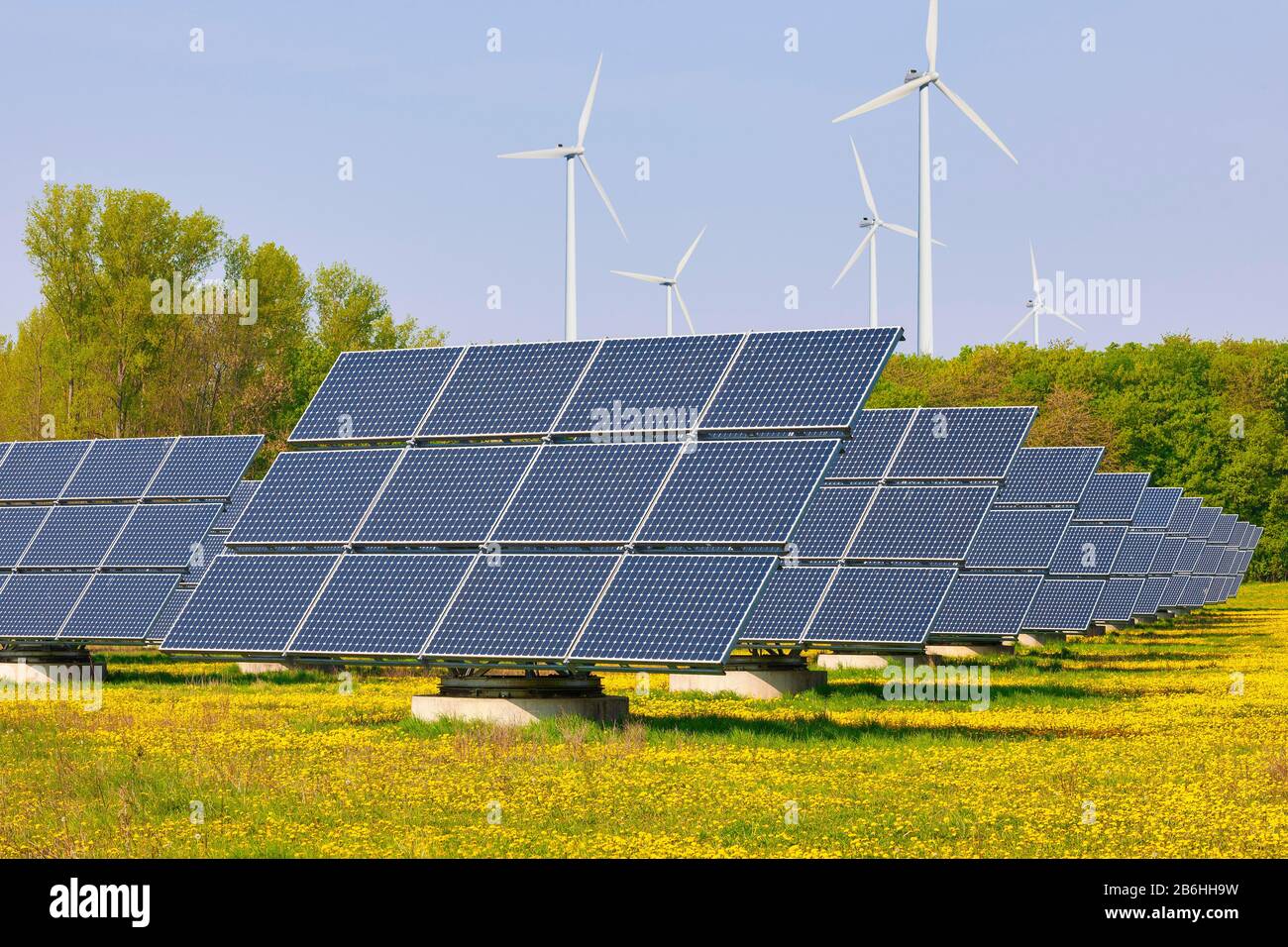 Digital Composing, solar park, photovoltaic outdoor installation, solar ...