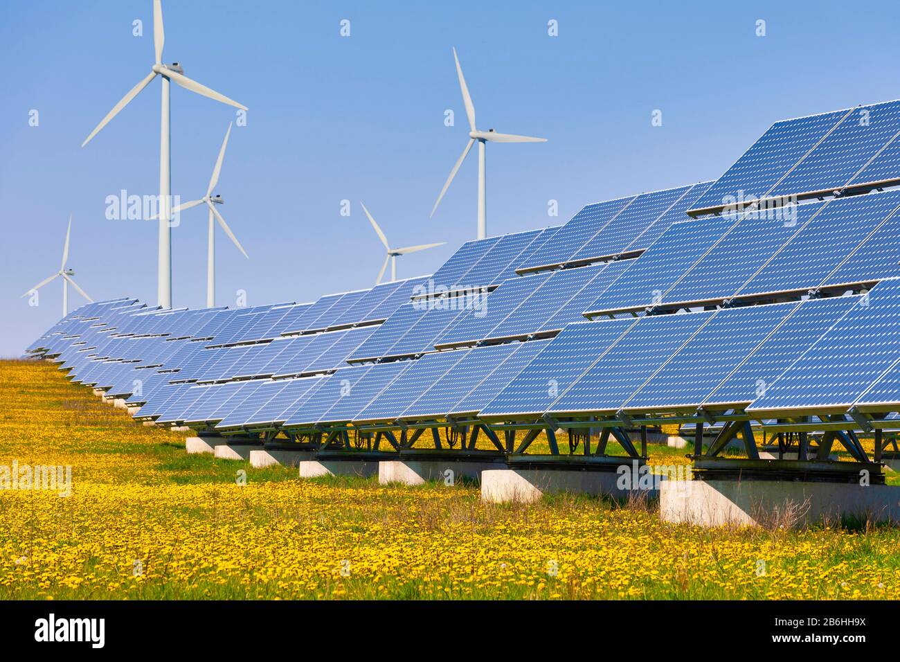 Digital Composing, solar park, photovoltaic outdoor installation, solar ...
