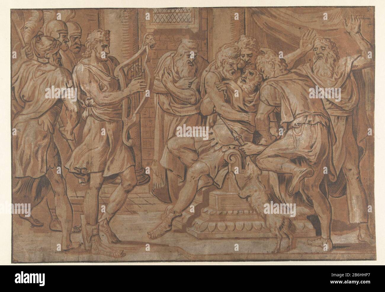 David plays harp hi-res stock photography and images - Alamy