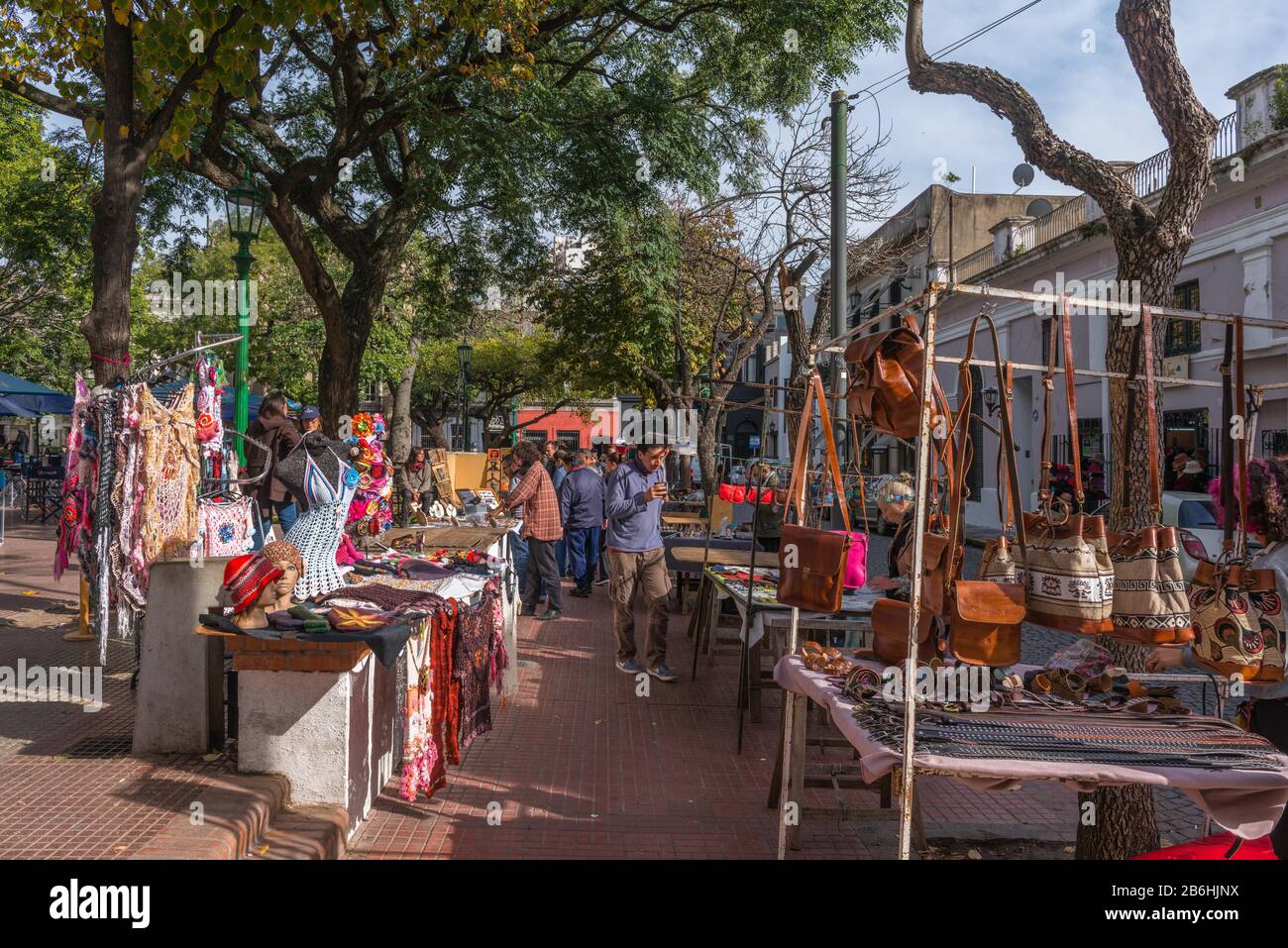 Flea market in San Telmo, Buenos Aires, Argentina Stock Photo - Alamy