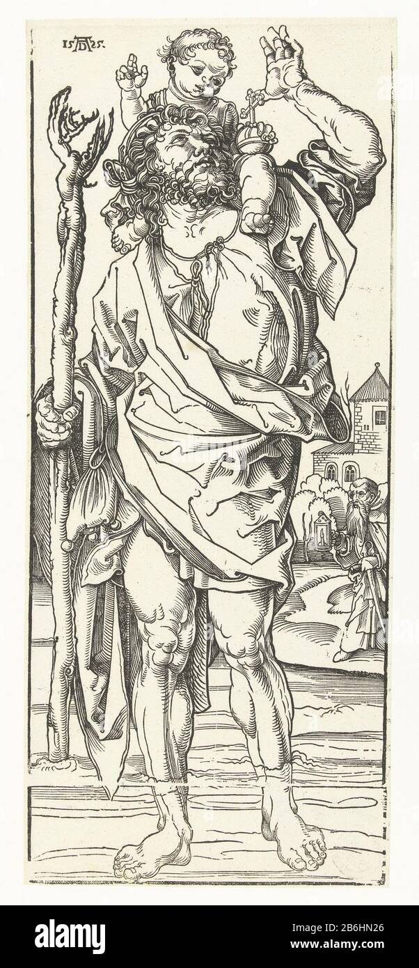 St. Christopher carrying the Christ Child The Saint Christopher wading ...
