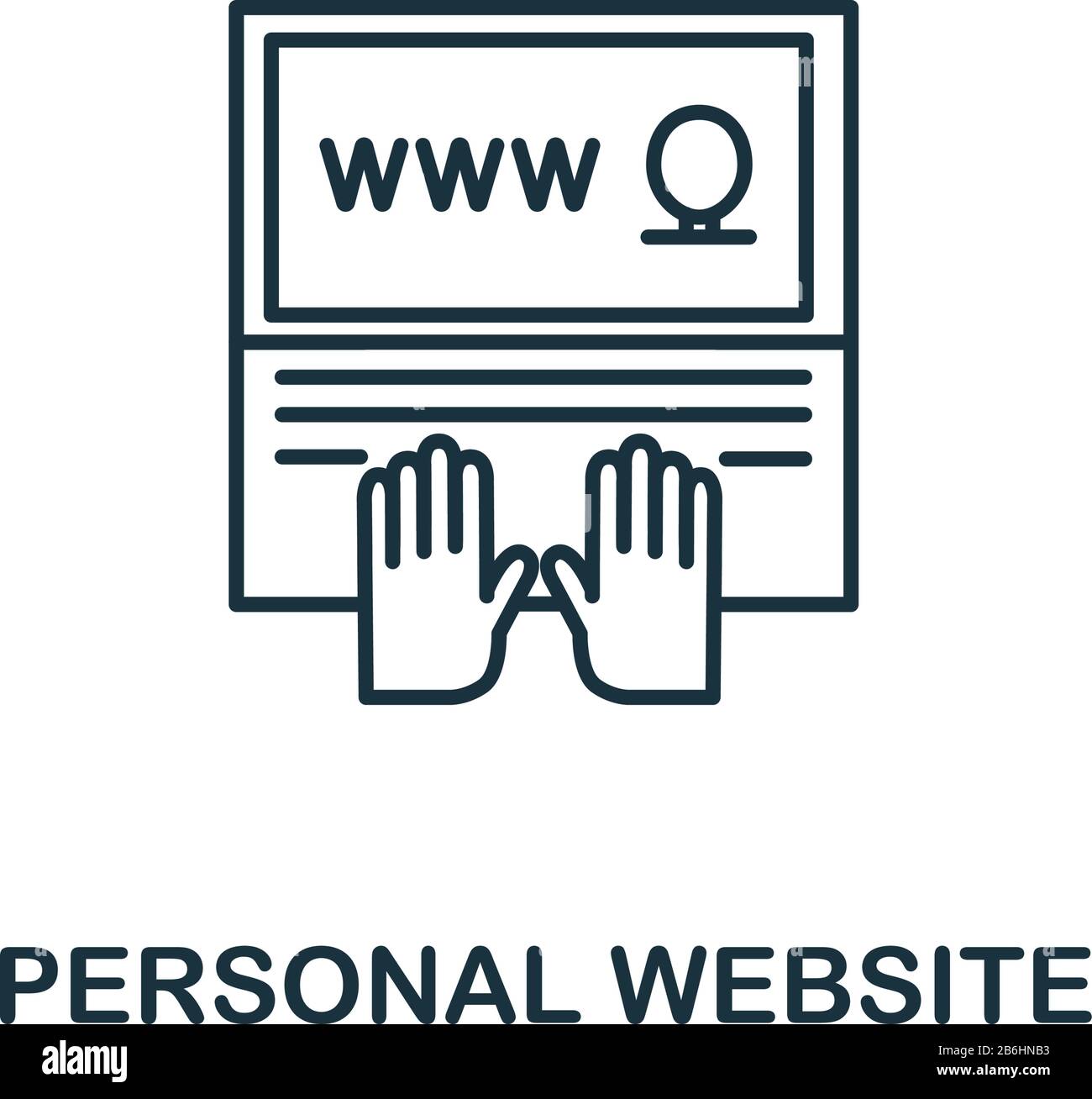 Personal Website Icon From Headhunting Collection Simple Line Personal Website Icon For