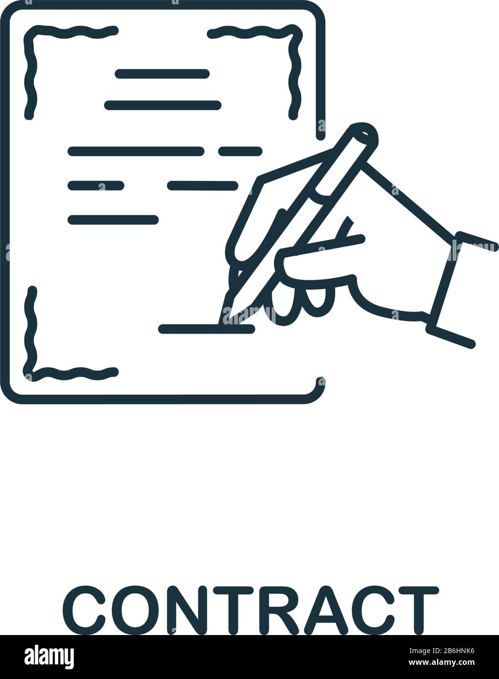 Contract icon from headhunting collection. Simple line Contract icon ...