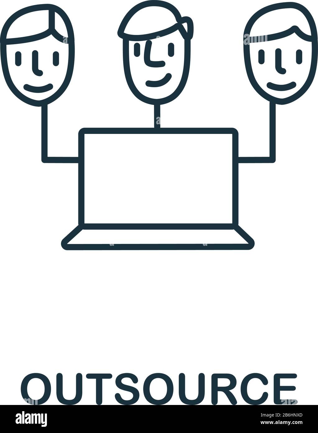 Outsource Icon From Headhunting Collection Simple Line Outsource Icon For Templates Web Design