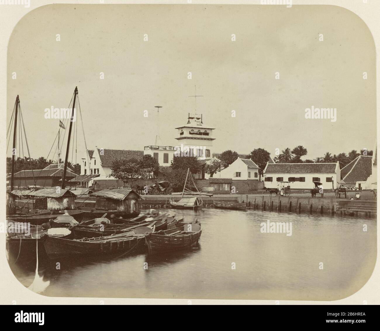 The lookout on the port canal in Batavia The Lookout on the port ...