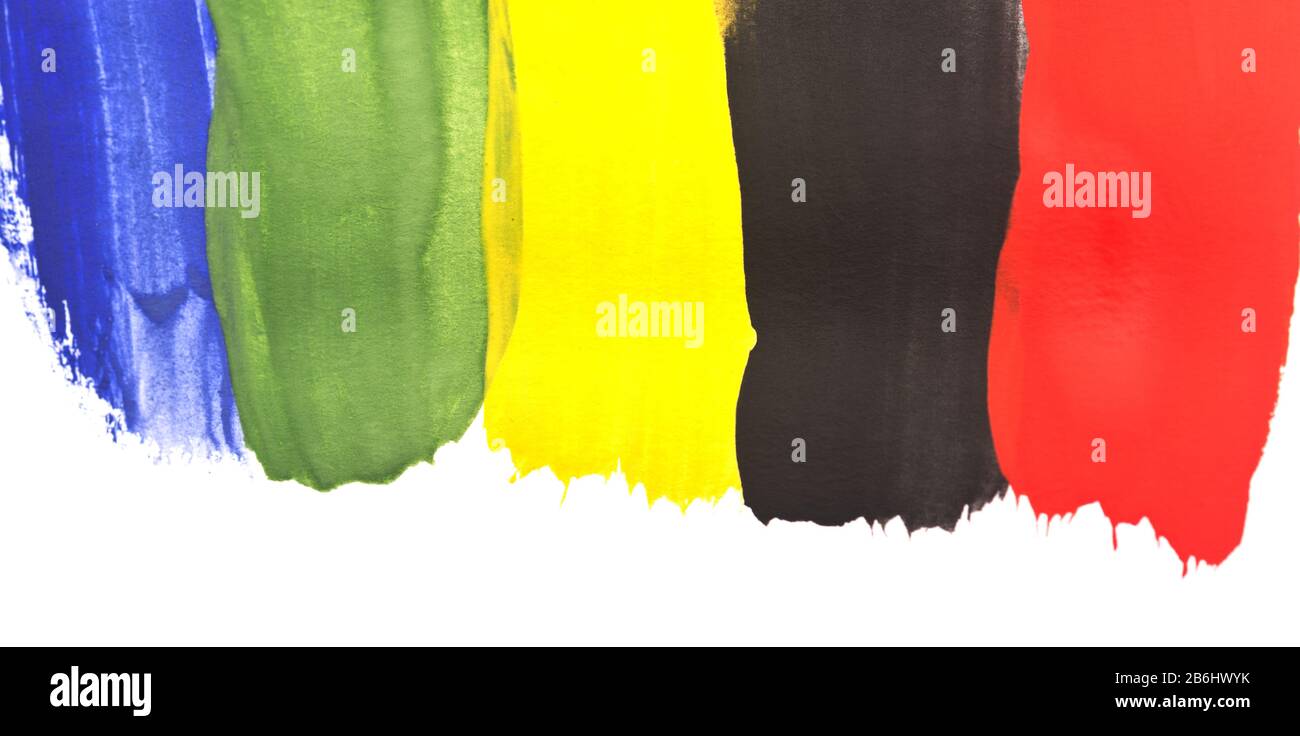 Paint color lines isolated on white background Stock Photo - Alamy