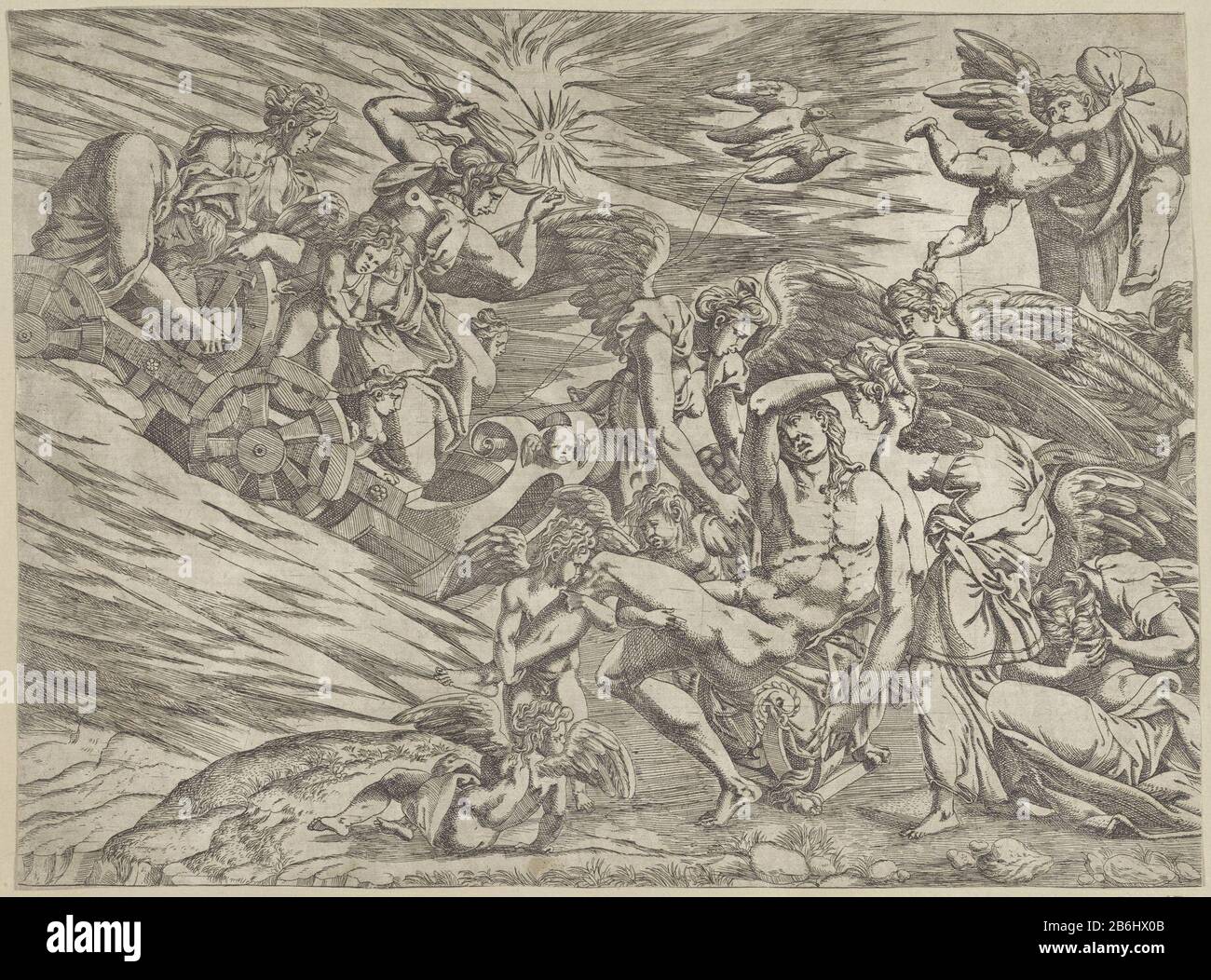 The Death of Adonis Venus and Cupid sitting together with Fortuna and ...