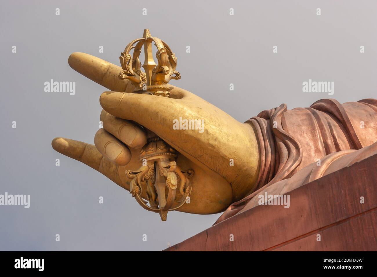 Buddha statue shanti stupa in hi-res stock photography and images - Alamy