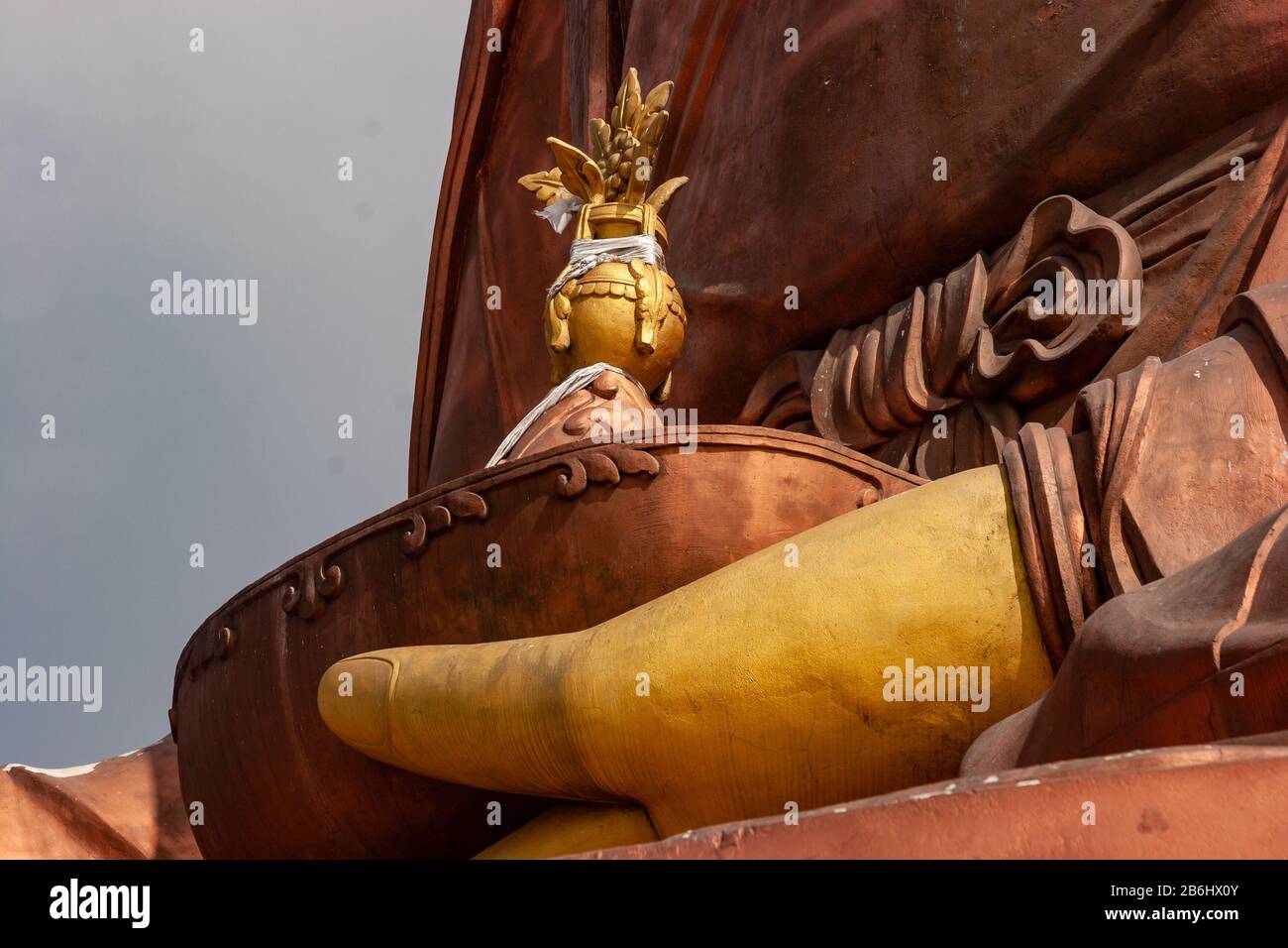 Buddha statue shanti stupa in hi-res stock photography and images - Alamy