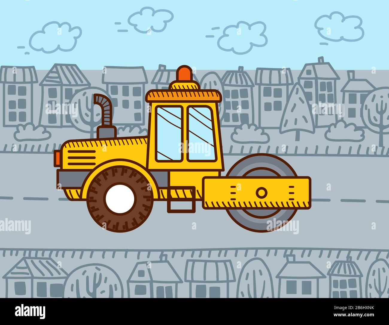 Steamroller; cartoon Stock Vector Images - Alamy
