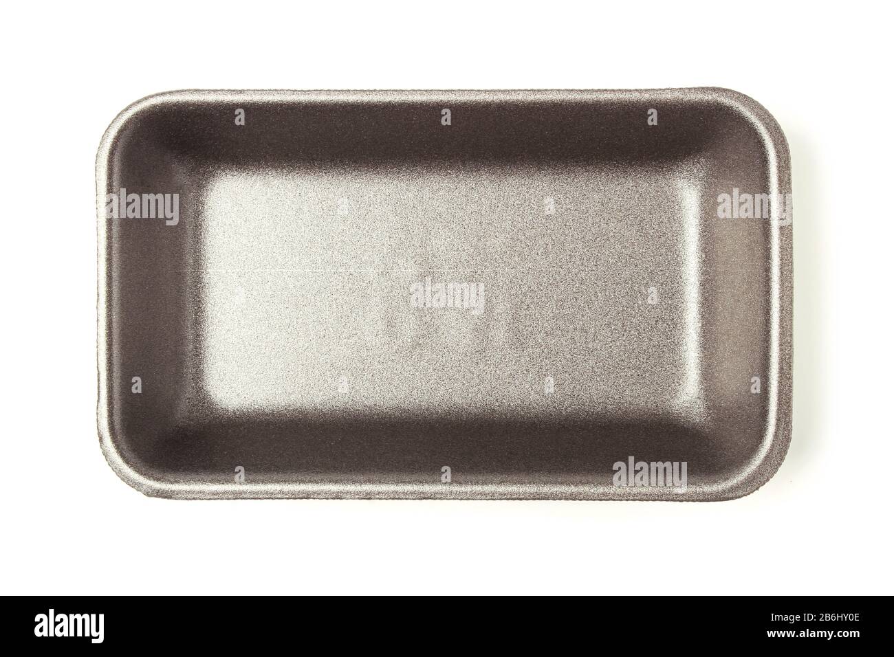 Black empty food tray isolated on white background Stock Photo - Alamy