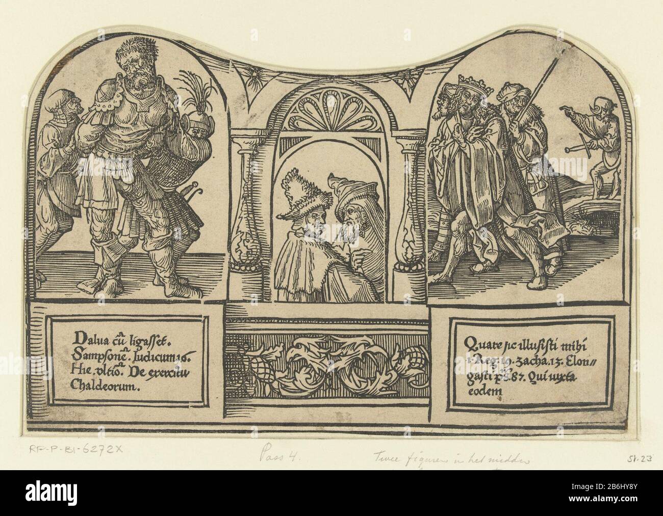 The capture of Samson and David fleeing from Saul Round Passion (series ...