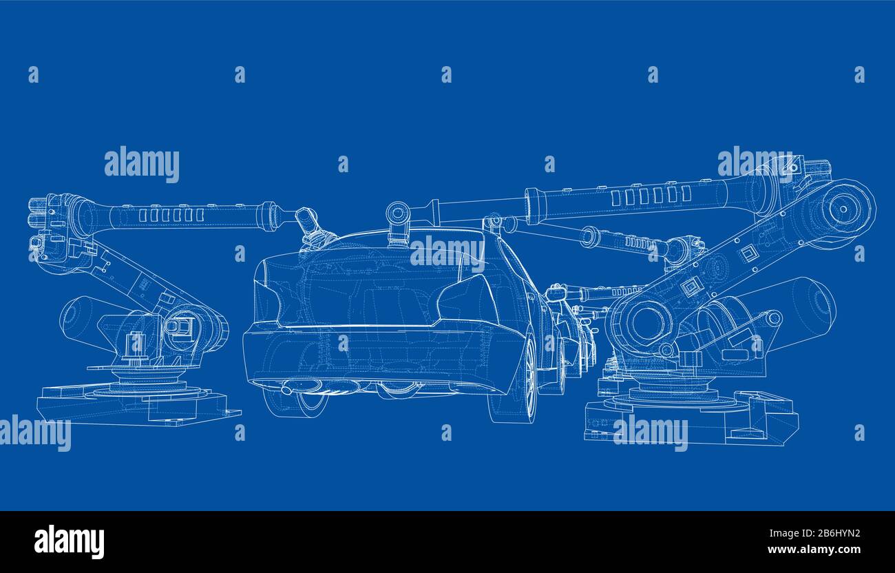 Assembly of motor vehicle. Vector Stock Vector Image & Art - Alamy