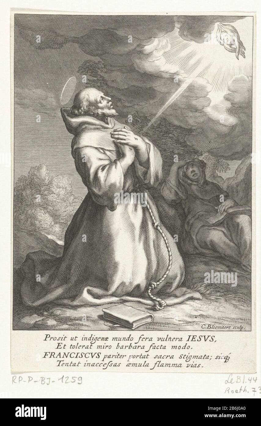 St. Francis receives the Stigmata Francis, sitting in prayer on the ...
