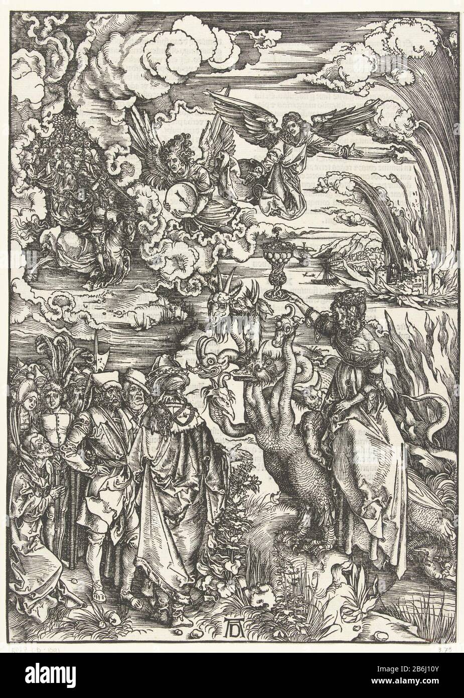 The whore of Babylon A beautifully dressed and coiffed woman riding a ...