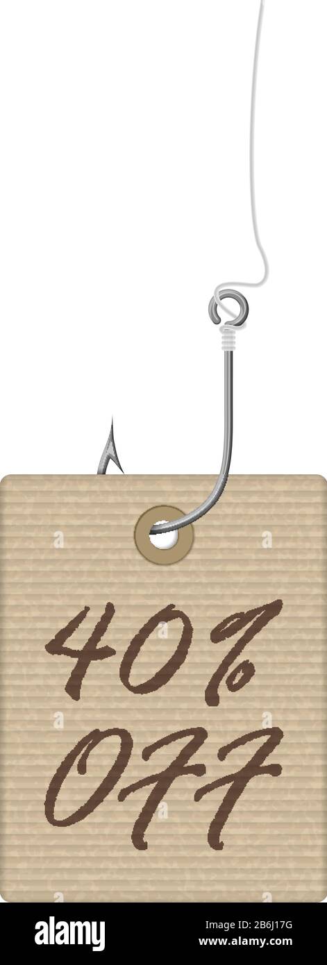 Discount price tag on a white background. Vector illustration Stock ...