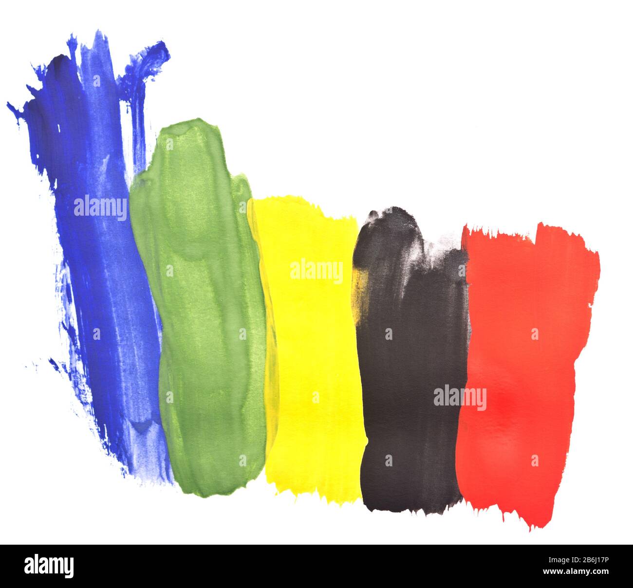 Paint color lines isolated on white background Stock Photo - Alamy