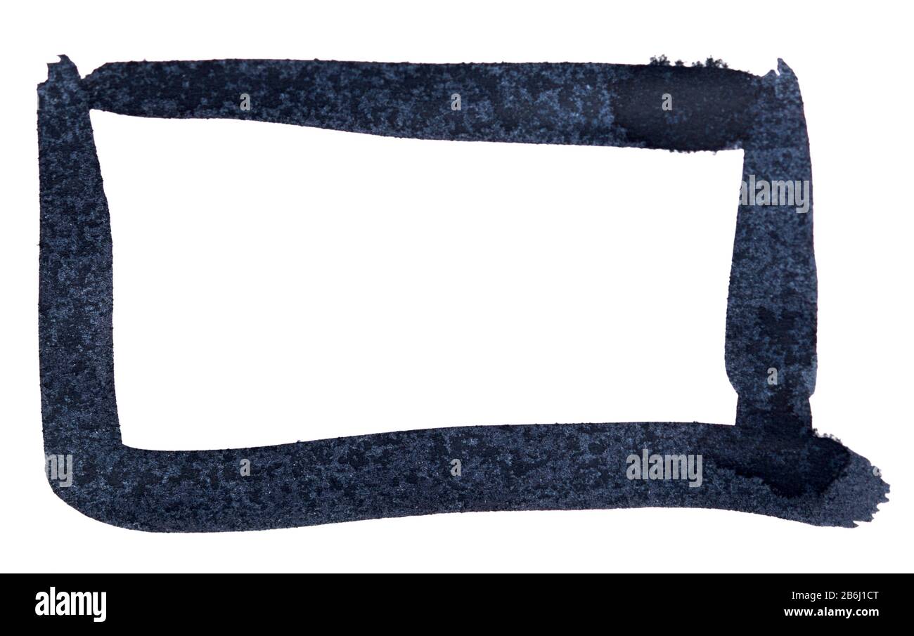 Ink rectangle isolated on white background Stock Photo - Alamy