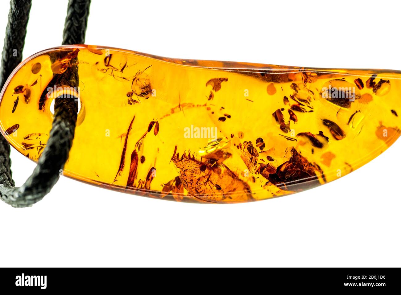 Amber with inclusions in a macro cut out on white background Stock ...