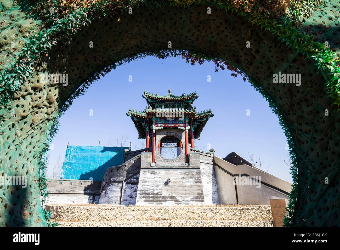 Ancient Chinese buildings are under the blue sky Stock Photo - Alamy