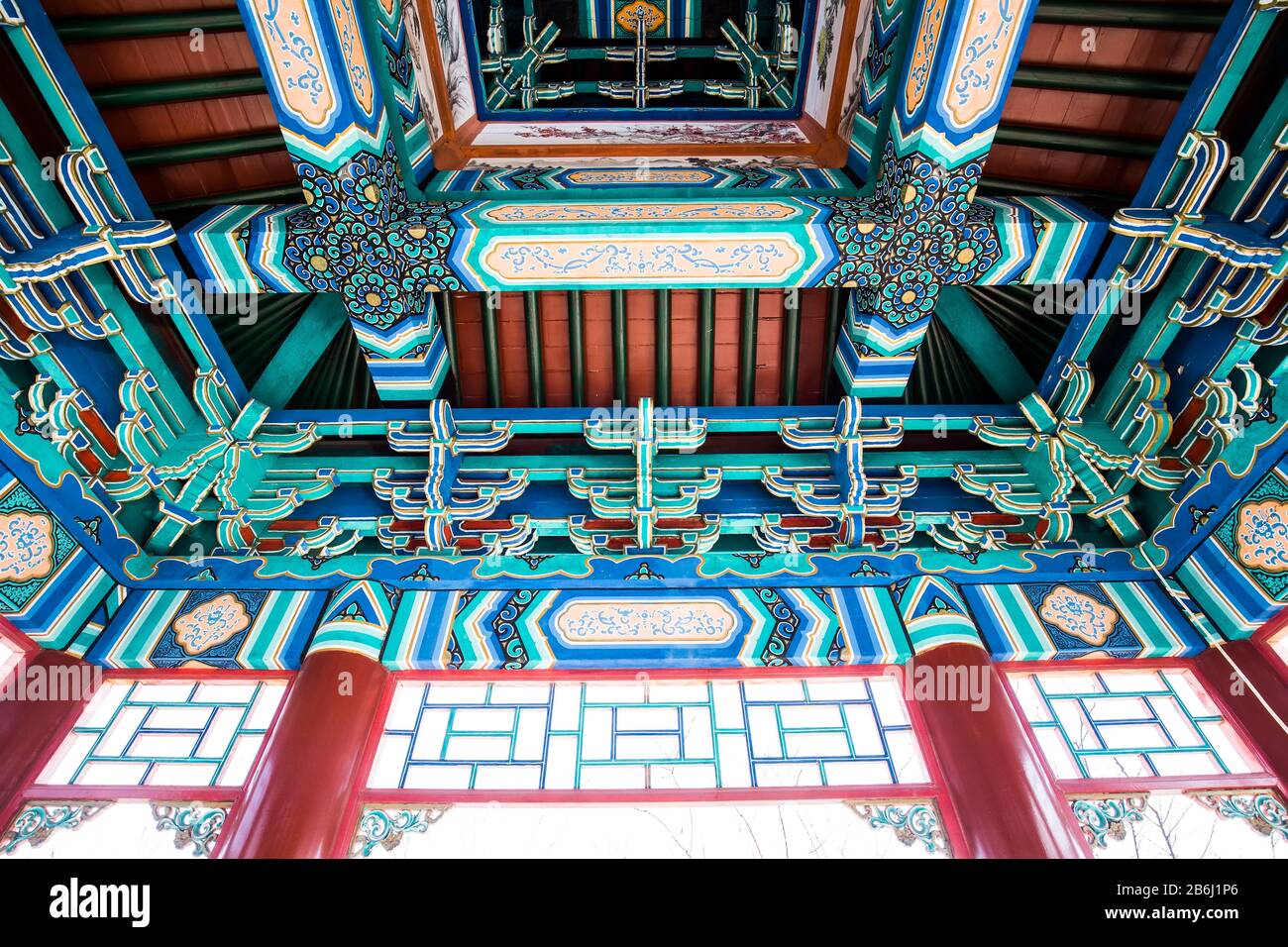 Ancient Chinese buildings are under the blue sky Stock Photo - Alamy