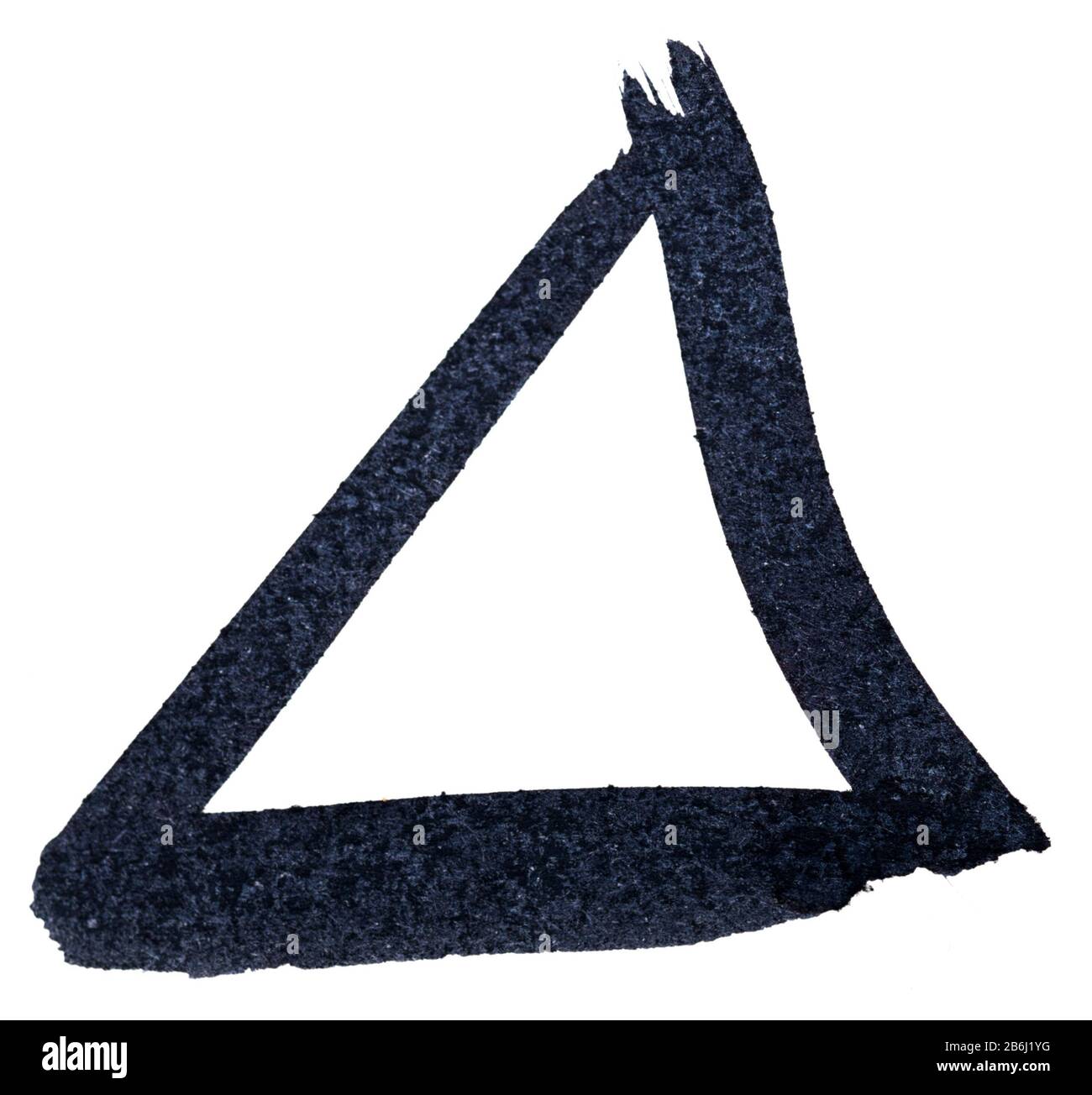 Ink triangle isolated on white background Stock Photo - Alamy