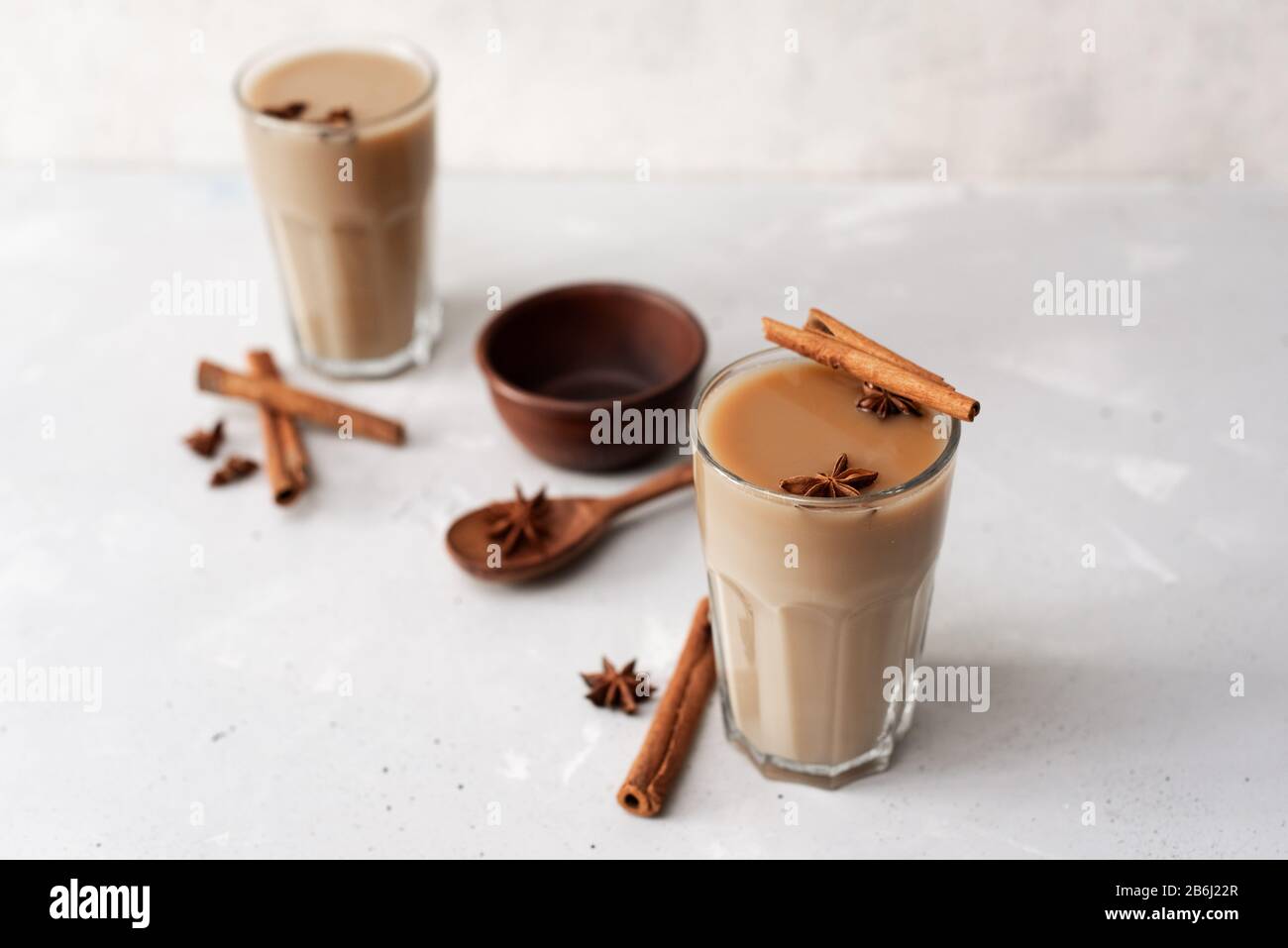 Masala chai tea, traditional Indian tea with milk and spices Stock ...