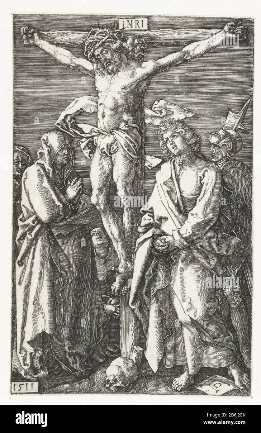 The Crucifixion The engraved Passion (series title) Christ on the cross. To his left is John the ...