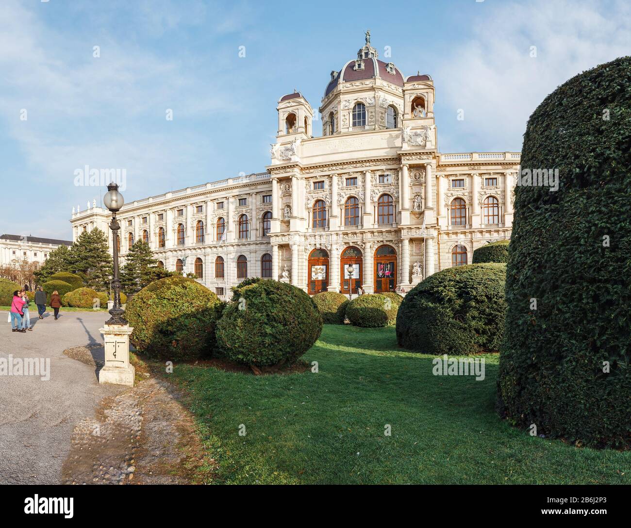 24 MARCH 2017, VIENNA, AUSTRIA: Panoramic view of Museum of Fine Arts ...
