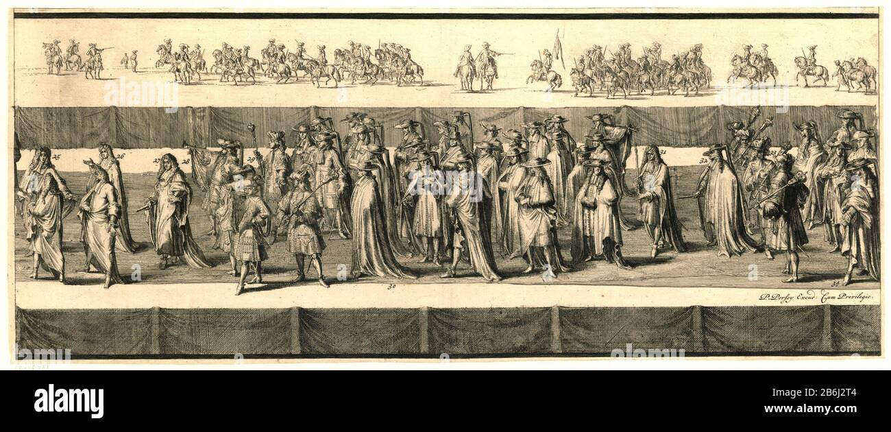 The funeral procession of the queen, second part, first half, 1695, the ...