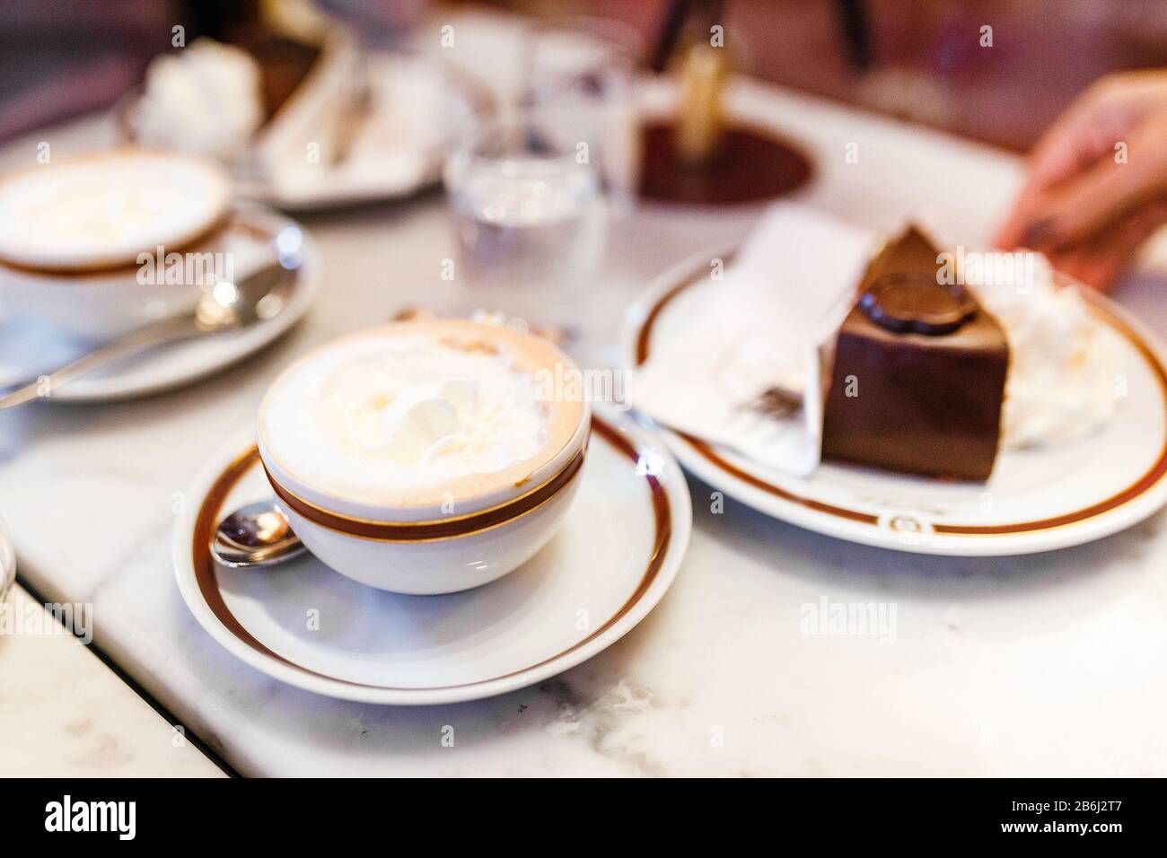Vienna hotel sacher torte hi-res stock photography and images - Alamy