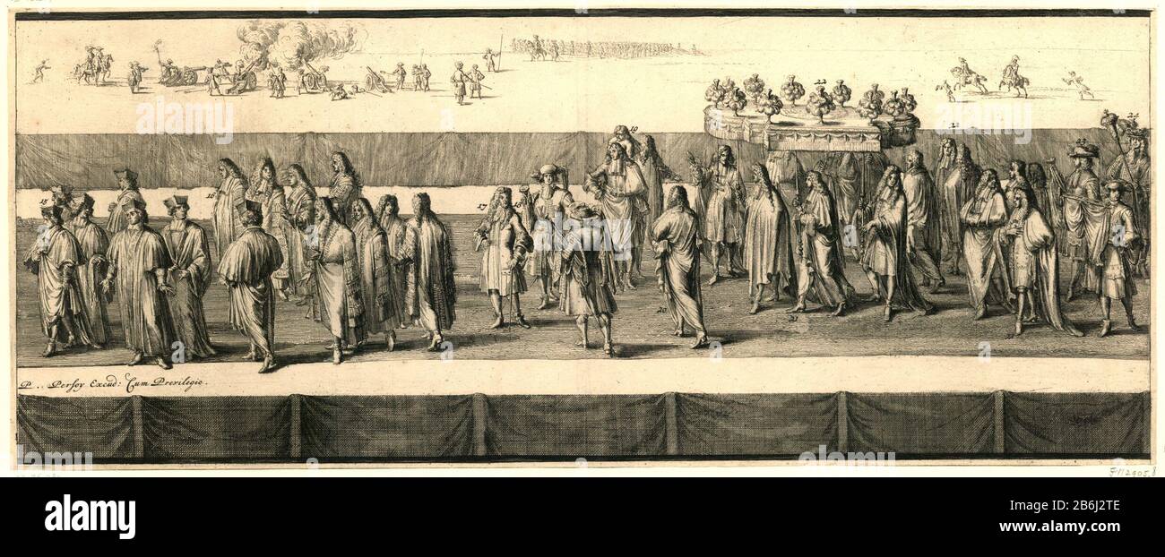The funeral procession of the queen, first part, second half 1695, the ...