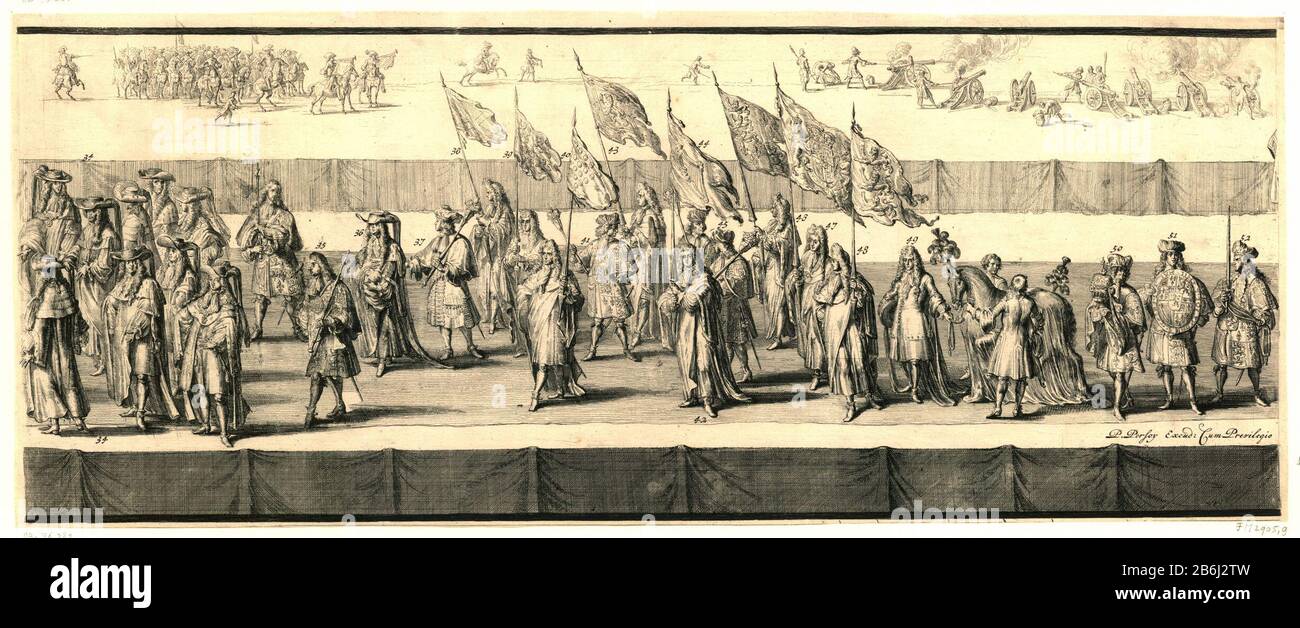 The funeral procession of the queen, second part, second half 1695, the ...
