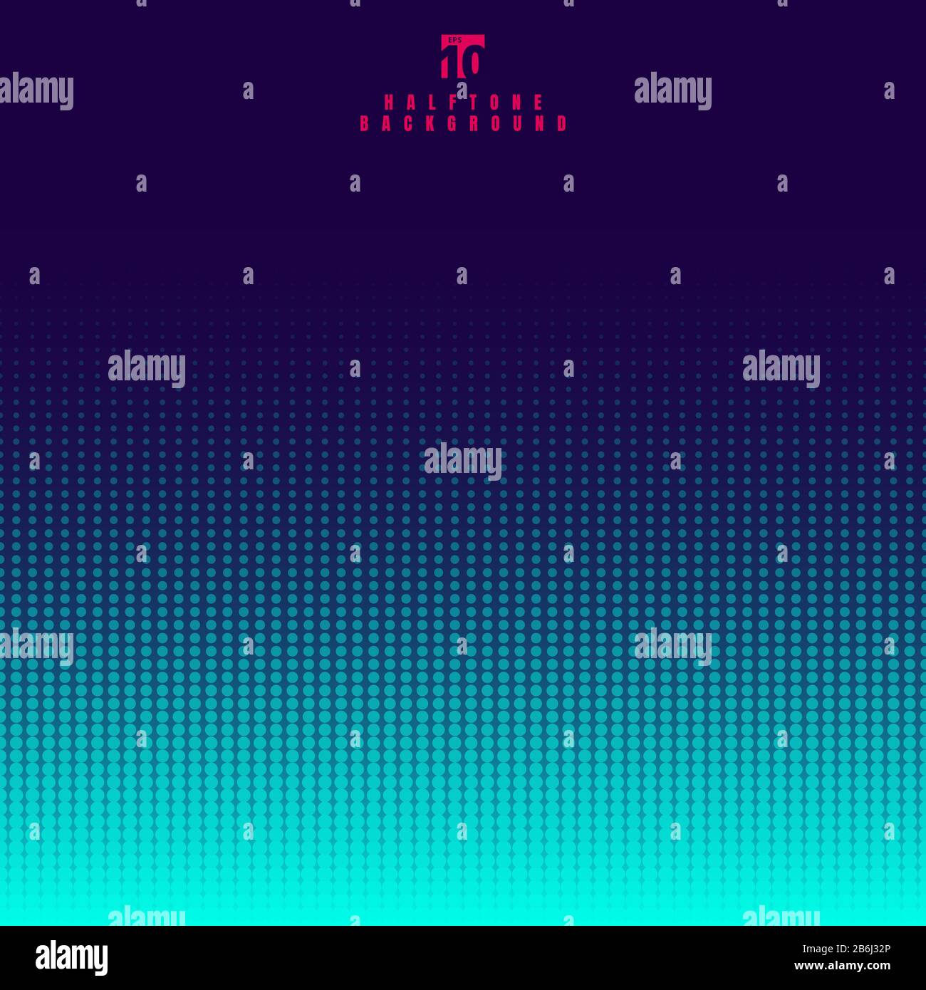 Blue halftone dots on purple background and texture. Vector ...