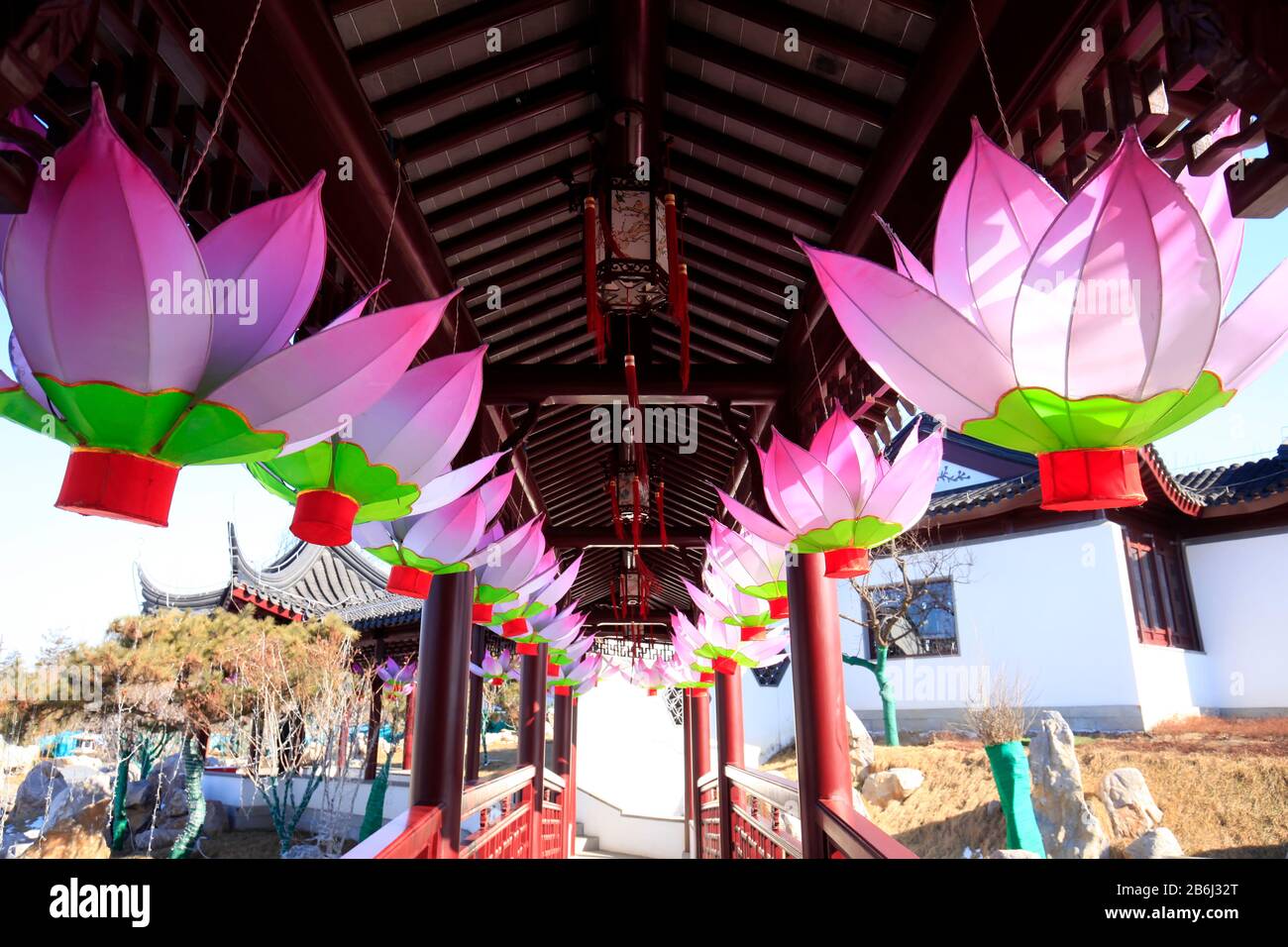 Ancient Chinese buildings are under the blue sky Stock Photo - Alamy