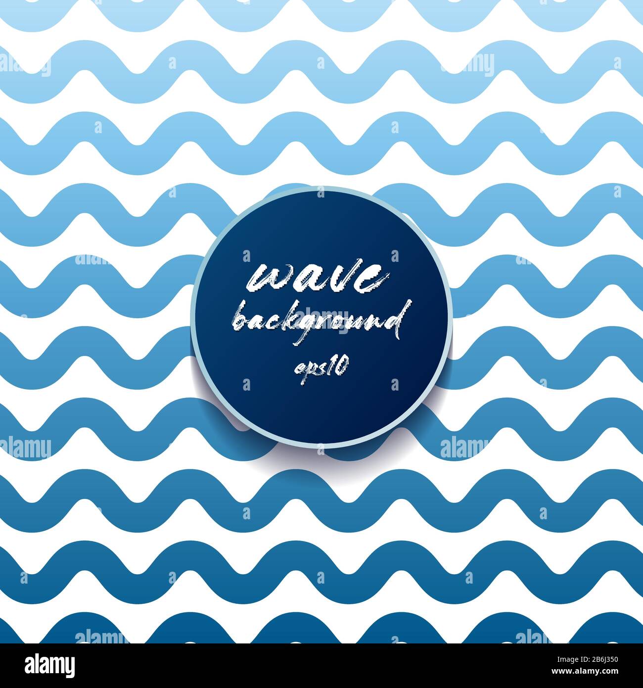 Abstract blue lines wave or wavy stripes pattern on white background ...