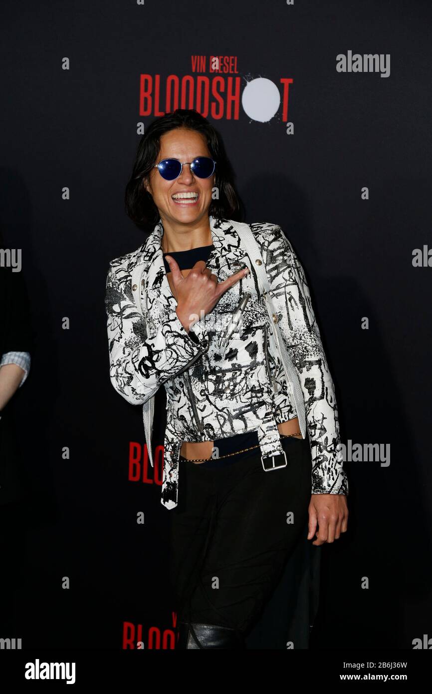 Westwood, USA. 10th Mar, 2020. Michelle Rodriguez walking the red ...