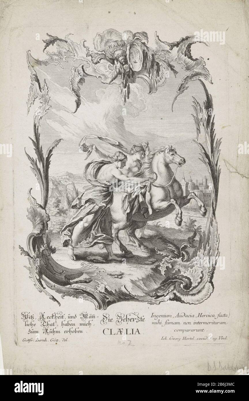 The bold Cloelia Die beherzte Claelia (title object) Allegorische ...