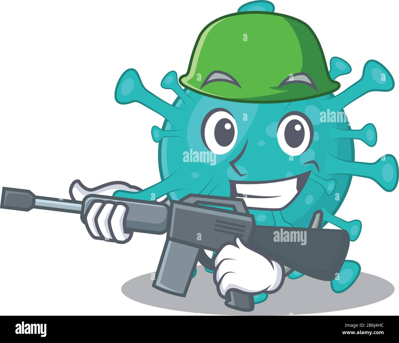 A picture of corona zygote virus as an Army with machine gun Stock ...