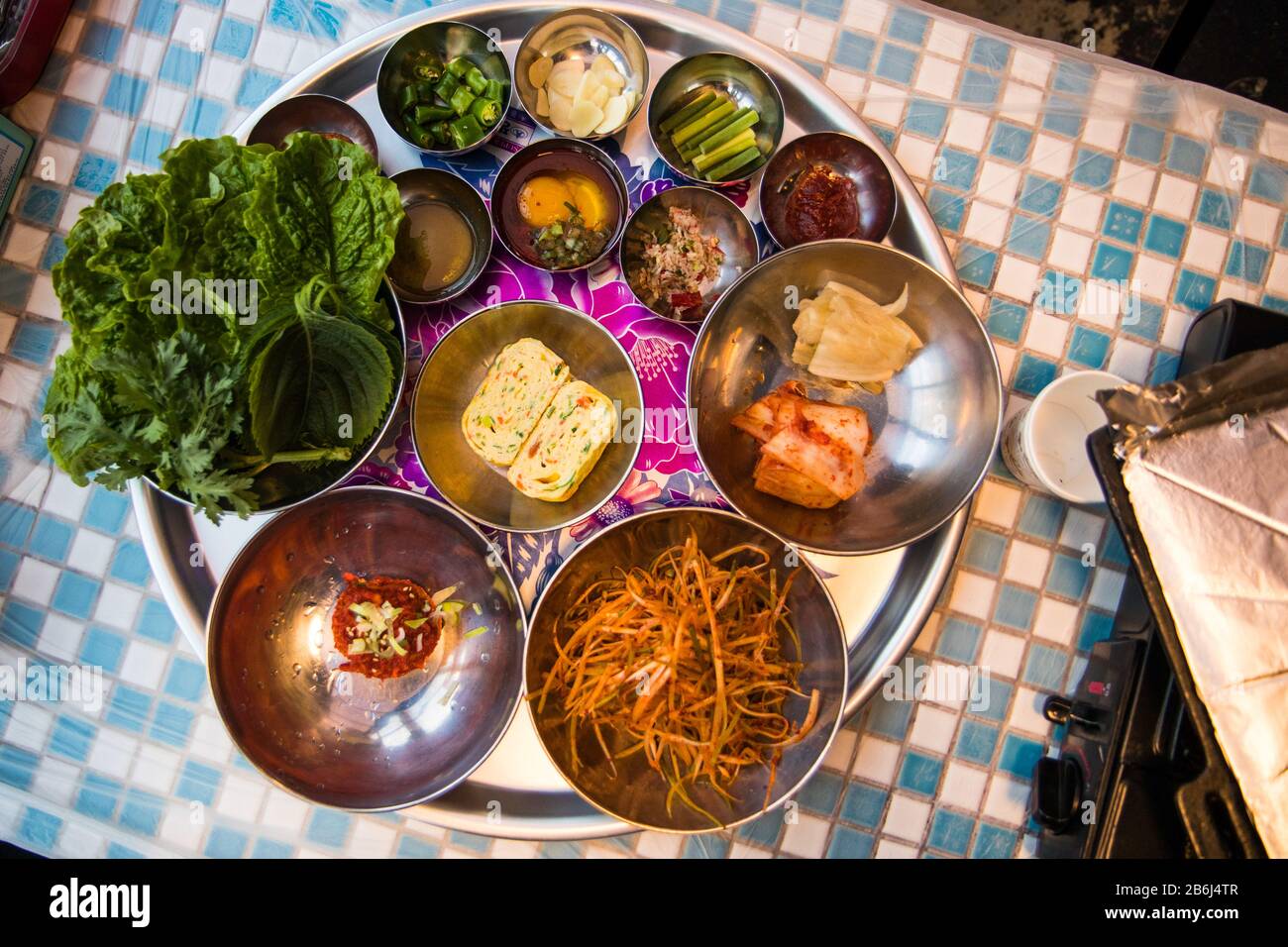 Korean table hi-res stock photography and images - Alamy