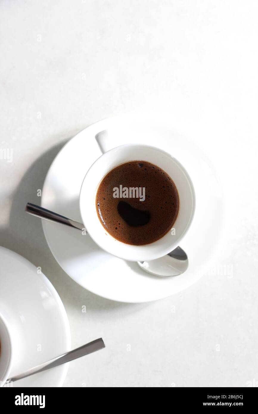 Cup of Coffee Isolated on a White Background with Copy Space. Coffee ...