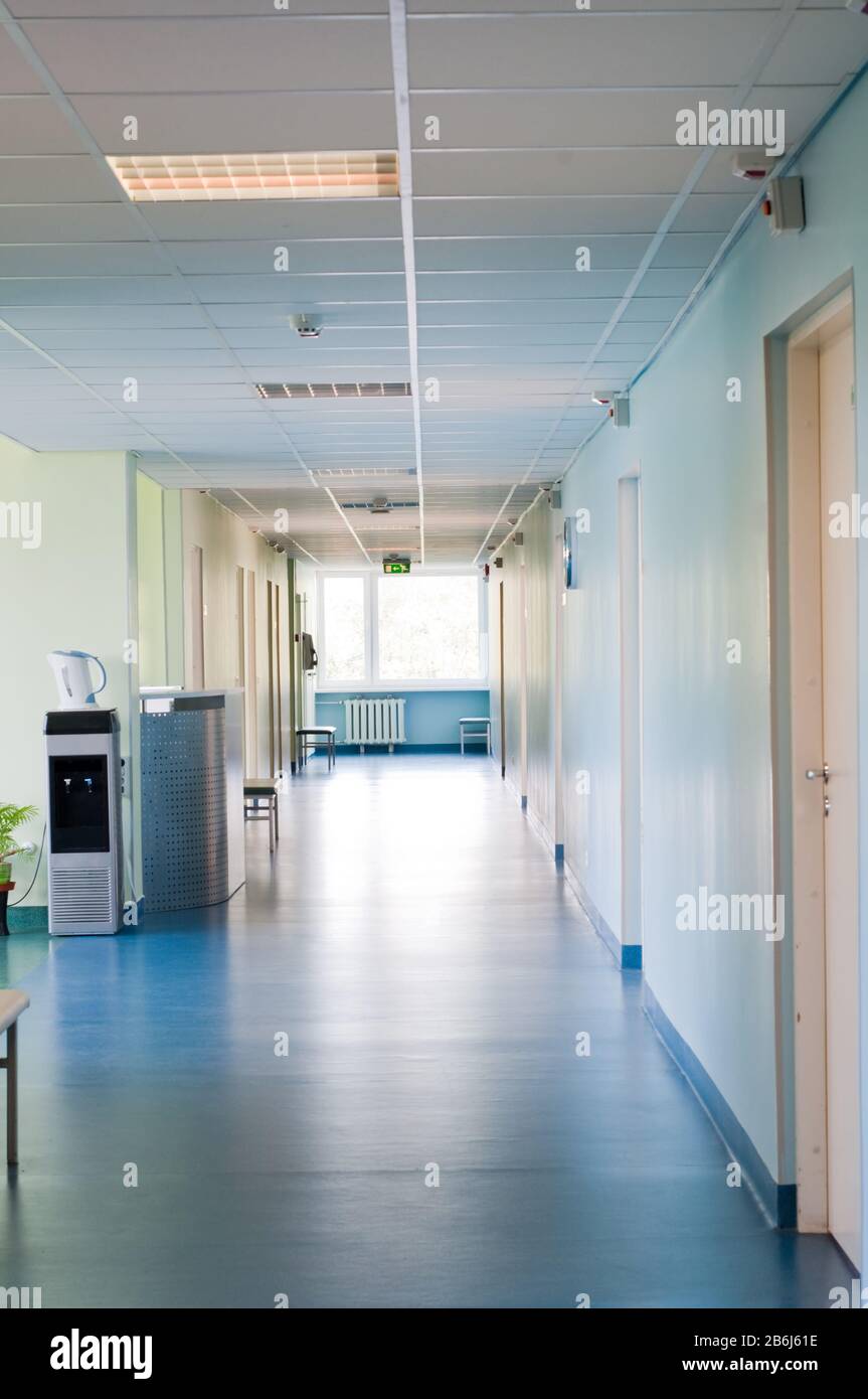 Hall in hospital Stock Photo - Alamy