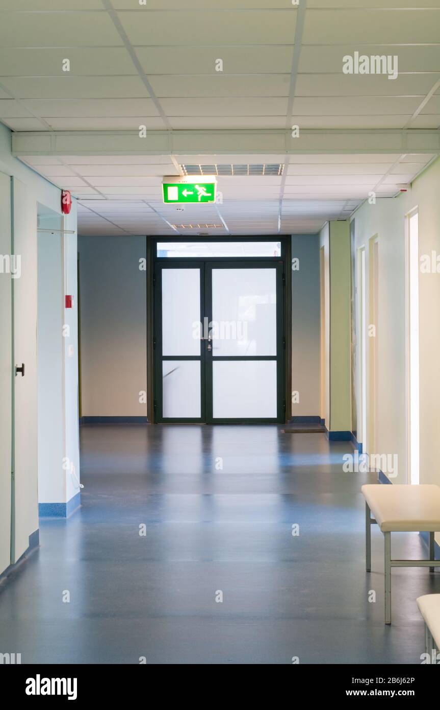 Hall in hospital Stock Photo - Alamy