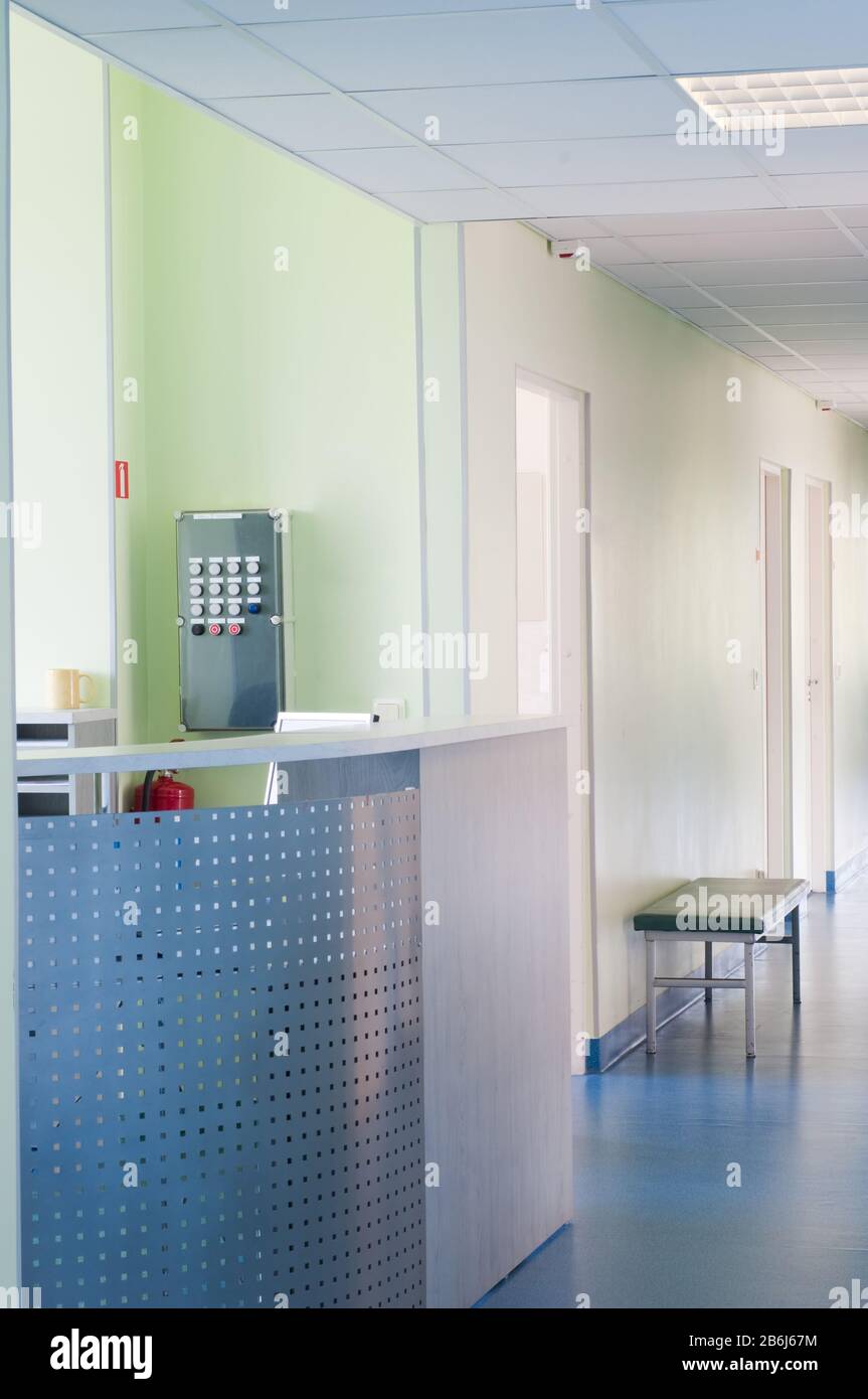 Hall in hospital Stock Photo - Alamy