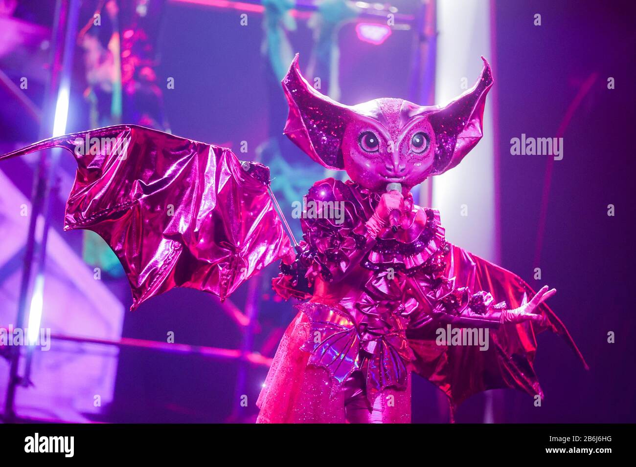Cologne, Germany. 10th Mar, 2020. The character "The Bat" is on stage ...