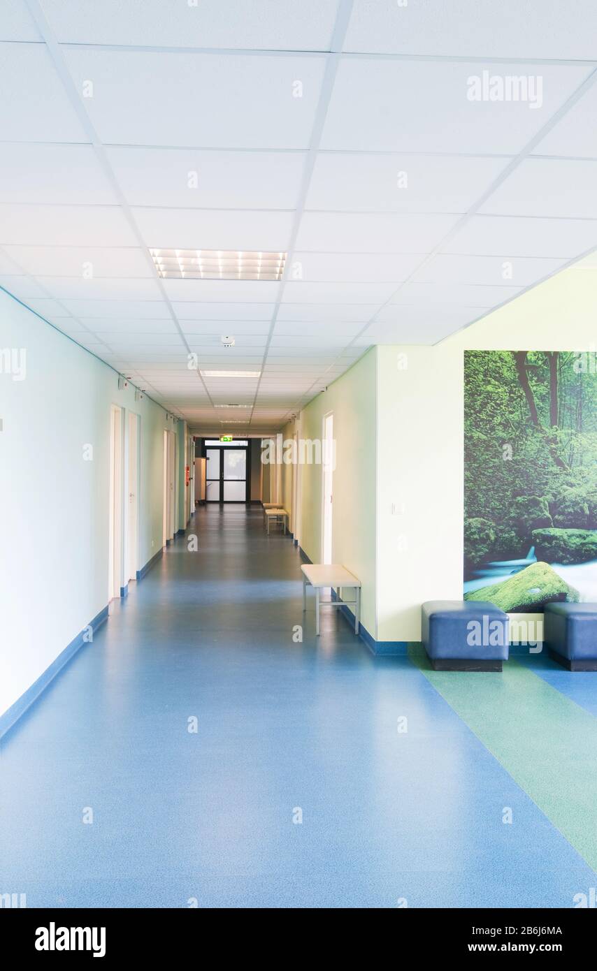 Hall in hospital Stock Photo - Alamy