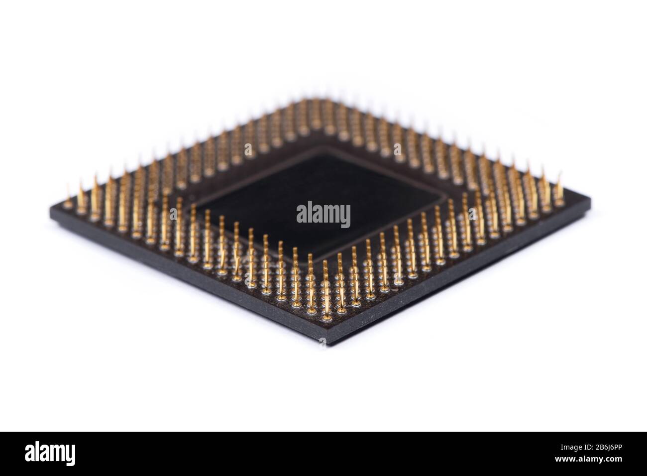 Old cpu processor isolated on white background Stock Photo - Alamy
