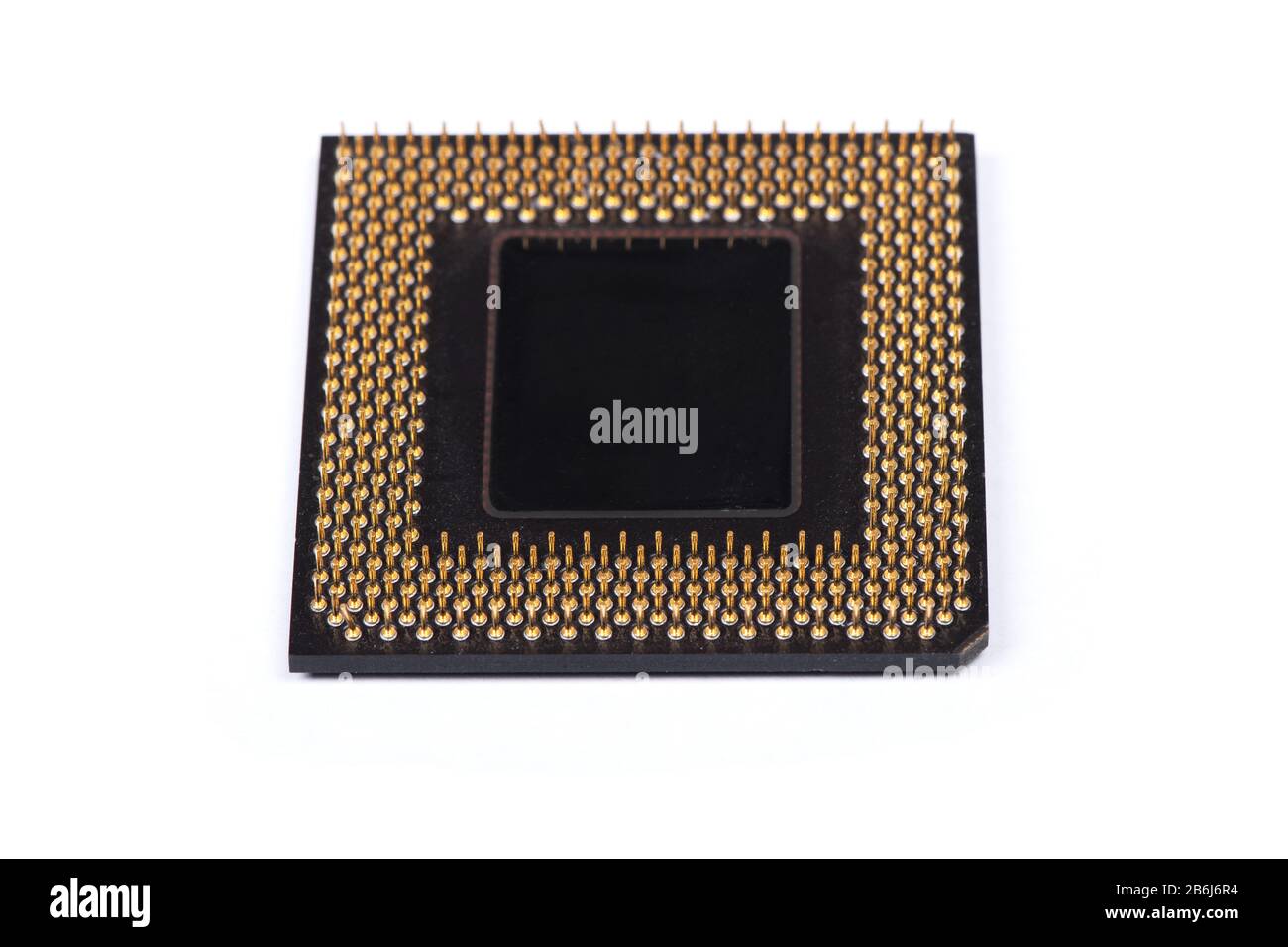 Old cpu processor isolated on white background Stock Photo - Alamy