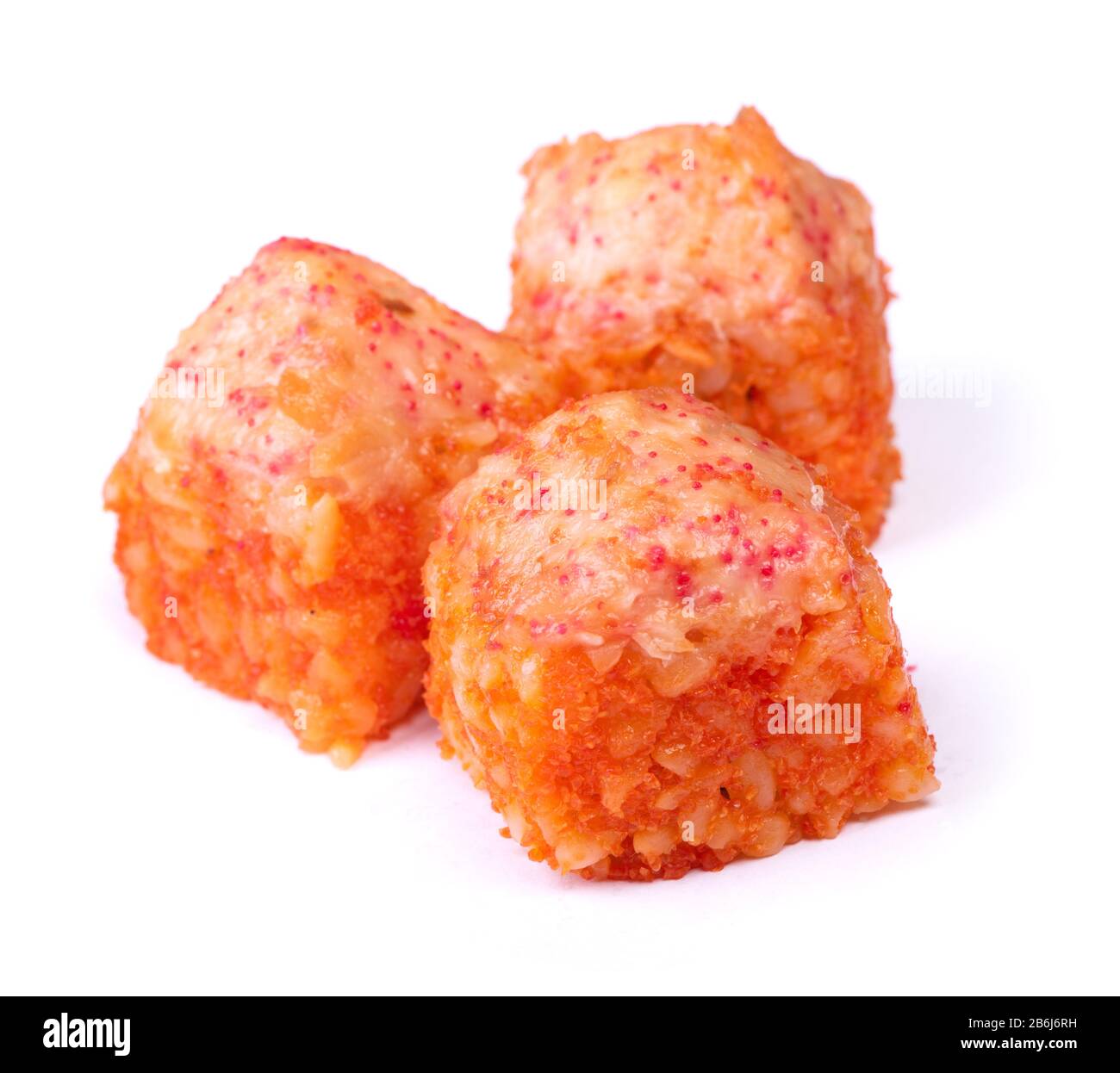 Group of red sushi isolated on white background Stock Photo - Alamy